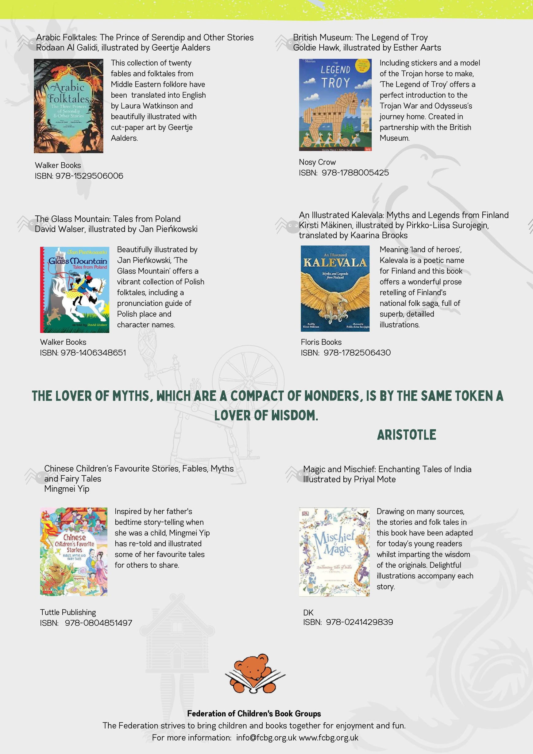 Myths and Legends Booklist – The Federation of Children's Book Groups